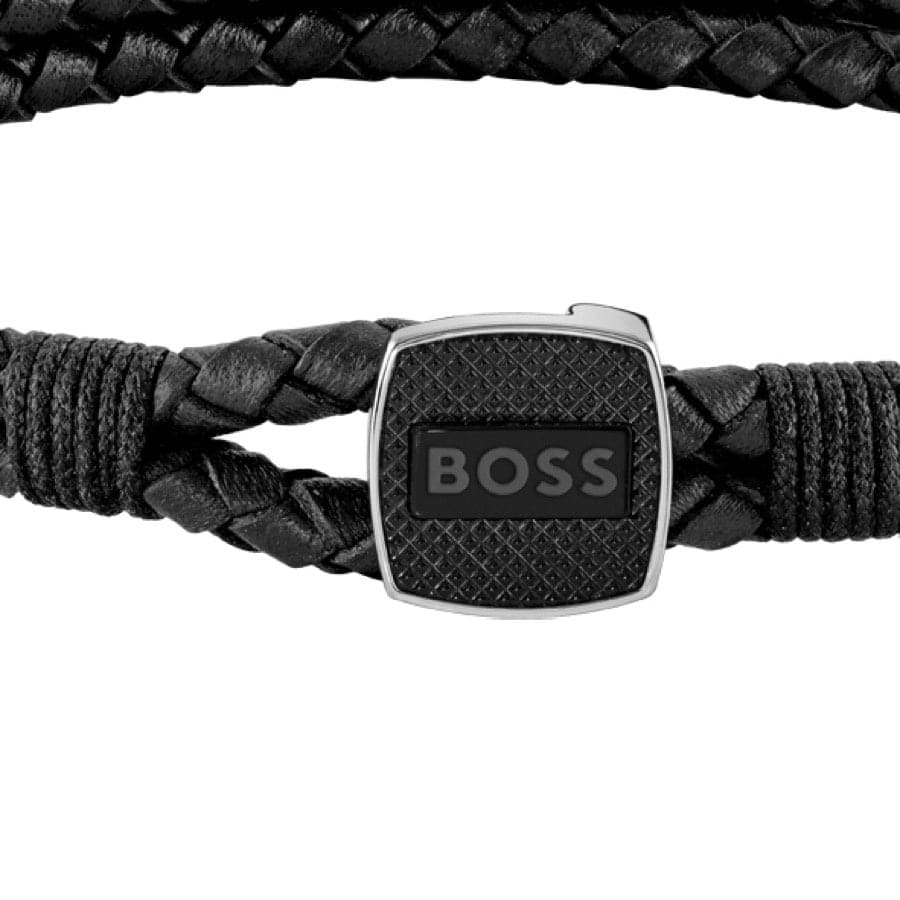 Hugo boss bracelet black store